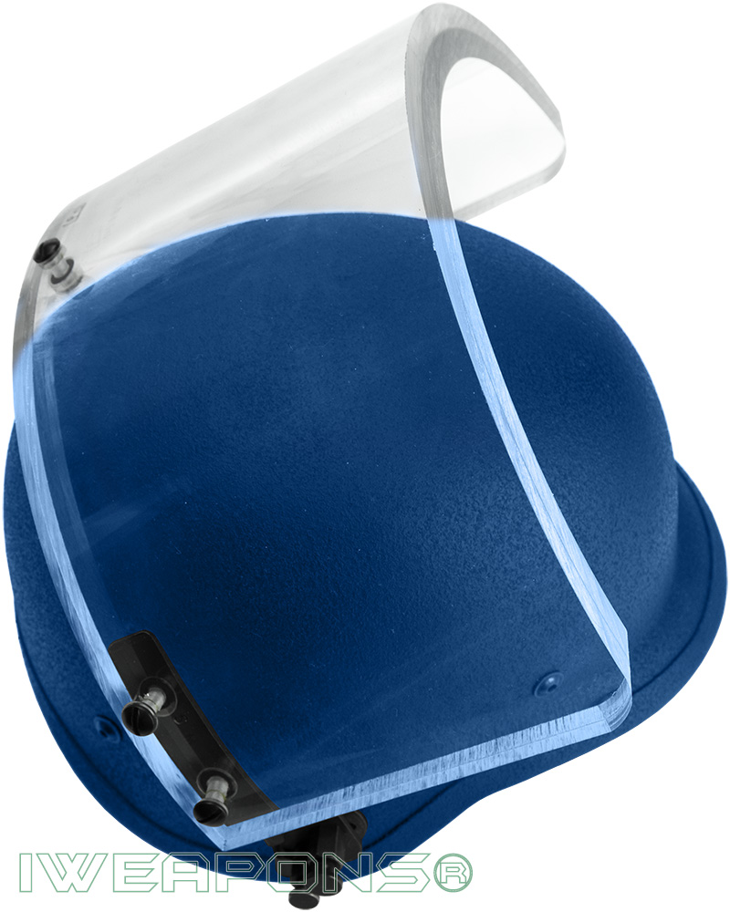 IWEAPONS® Ballistic Bulletproof Helmet with Visor IIIA / 3A – Blue ...