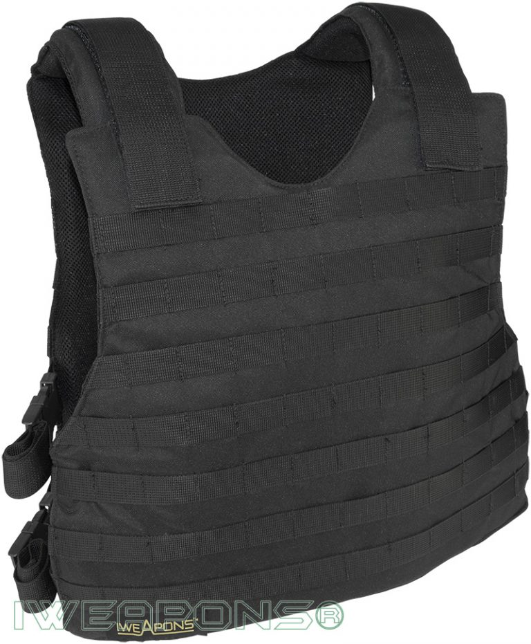 IWEAPONS® MOLLE Concealed Bulletproof Vest IIIA / 3A – Black – IWEAPONS®